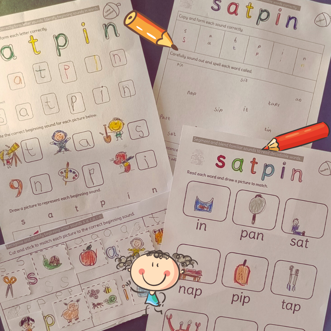 Level 2 - Individual Letter Sounds Packs 1-4 + Consonant Blends – In a ...