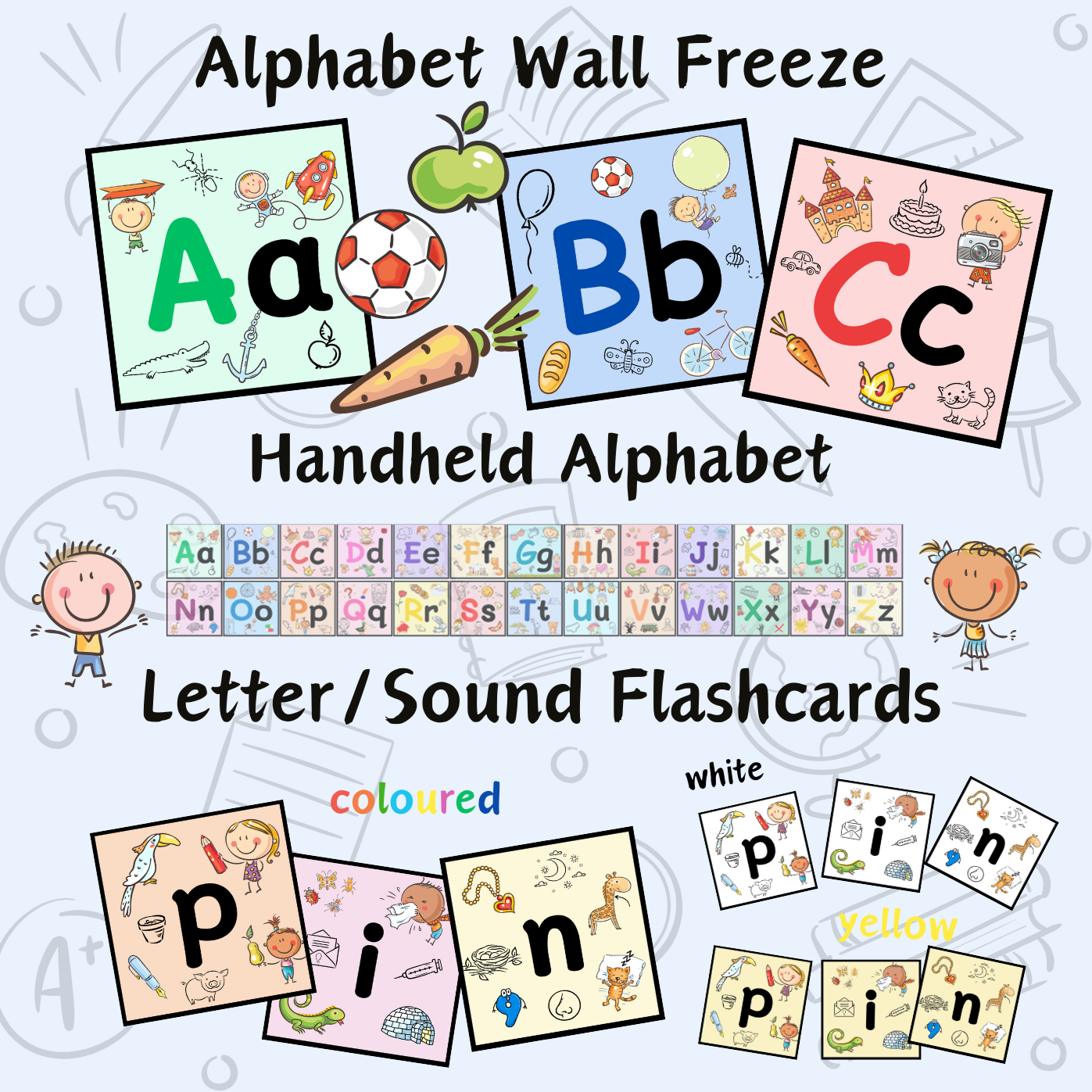 Alphabets and Letter/Sound Flashcards – In a Nutshell Education
