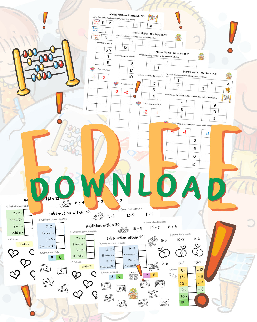 Free Numeracy Worksheets – In a Nutshell Education